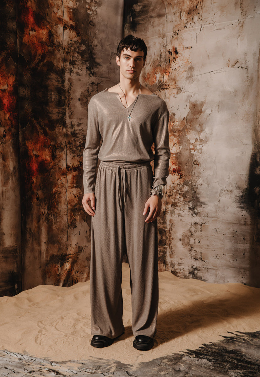 Herencia Pants Metallic Beige – Dante Men